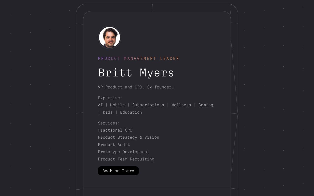 Britt Myers | Product Management Leader